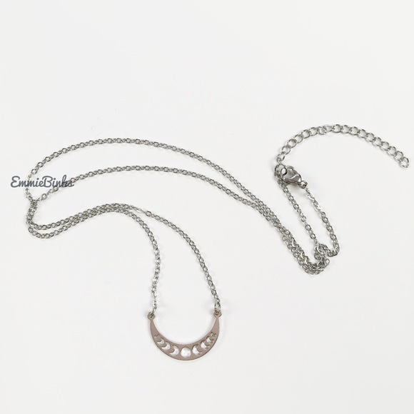 Anthropologie | Jewelry | New Anthro Minimalist Moon Phase Stainless ...